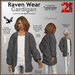 Second Life Marketplace - Raven Wear Open Cardigan [2cute] Tweenster ...
